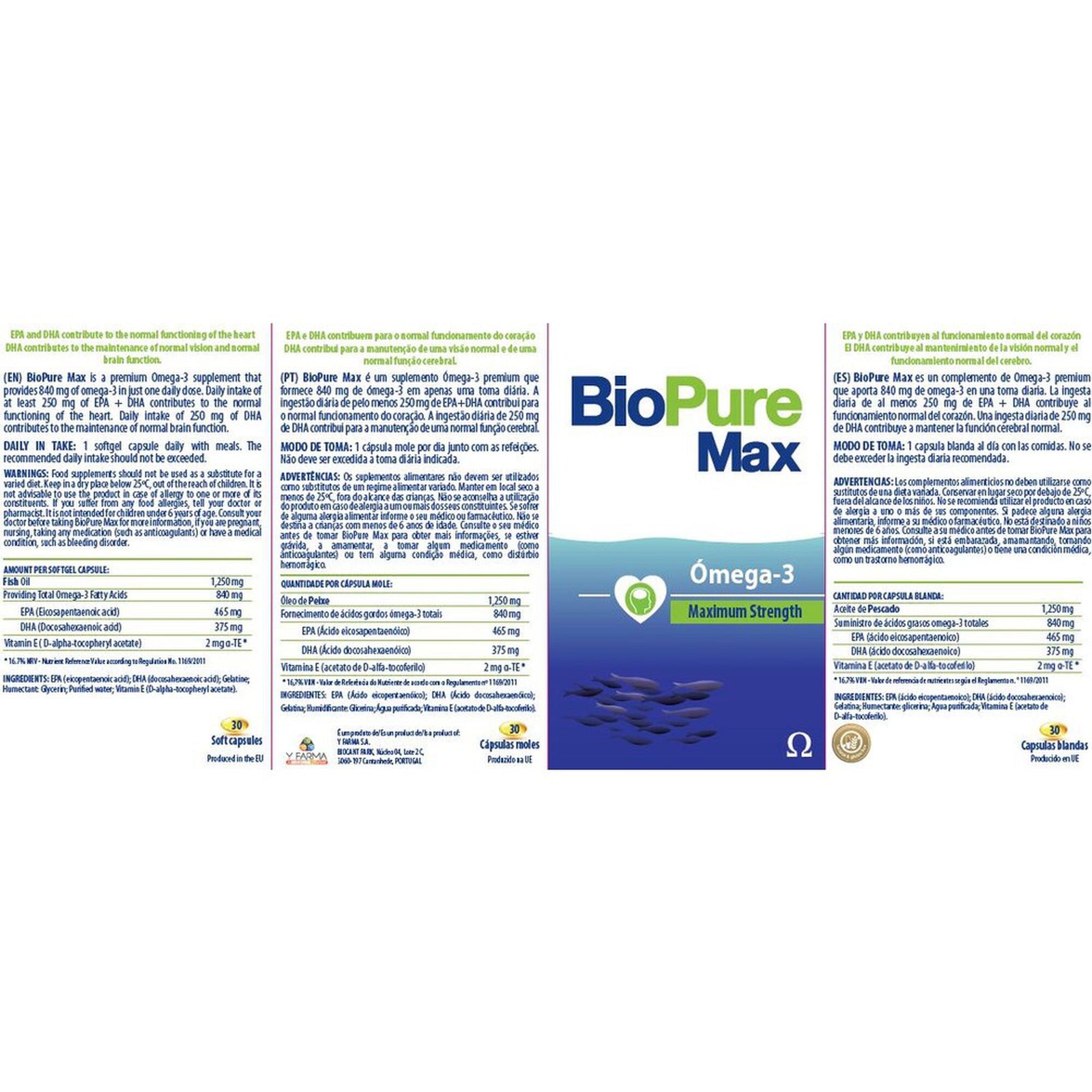 Biopure Max 30 Cápsulas | Farmácia Garcia