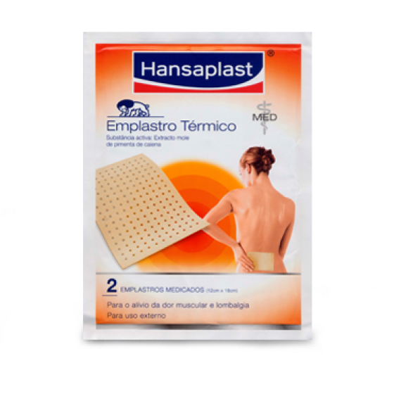 Hansaplast Emplastro Térmico, 4,8 mg/unidade x 2 emplastro